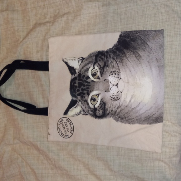 None | Bags | Tabby Cat Screen Printed Tote Bag | Poshmark